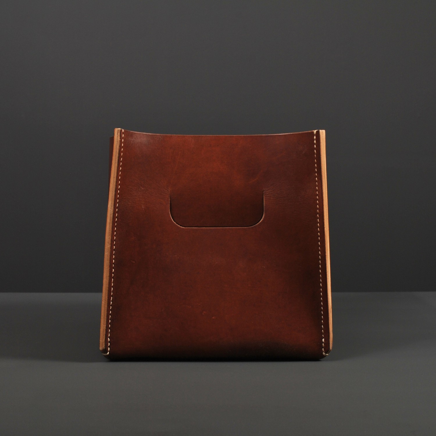 Handcrafted Brown Leather storage box | SUM Furniture