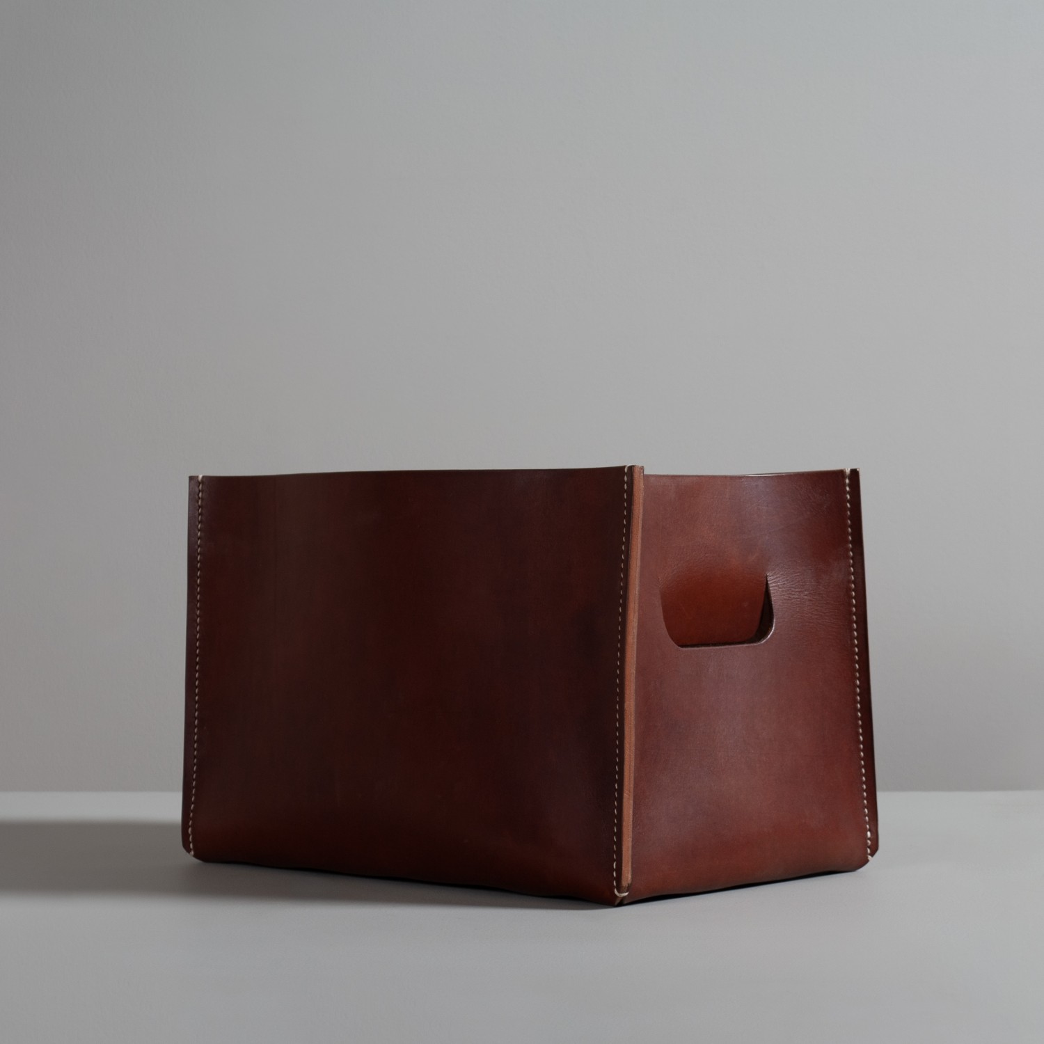 Handcrafted Brown Leather storage box | SUM Furniture